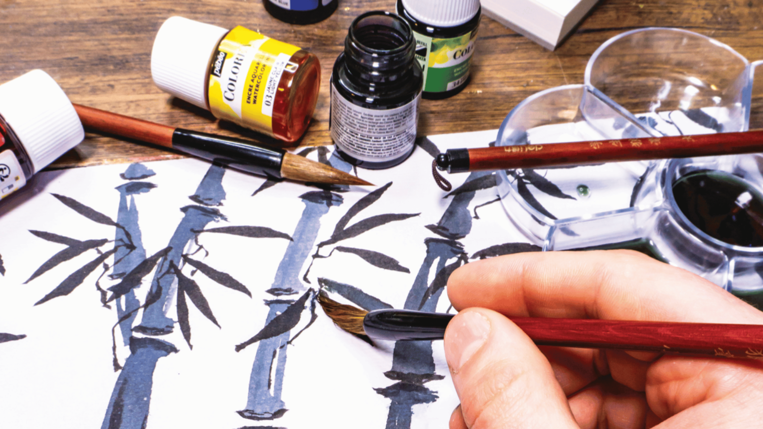 Exploring Sumi-e Inspired Artwork with Watercolor Inks – Muse Kits